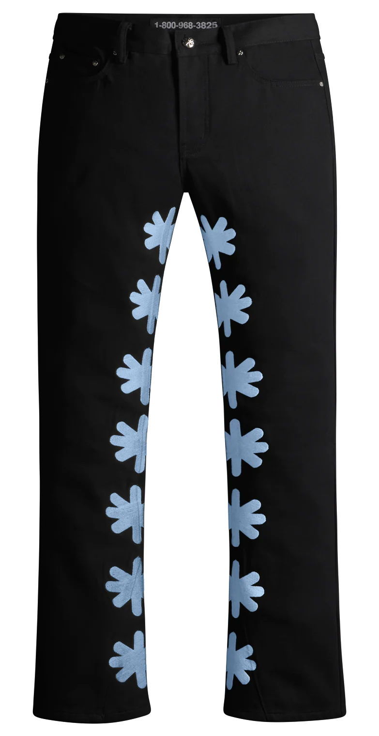 Lost SHDWS Black/Powder Blue Denim Jeans