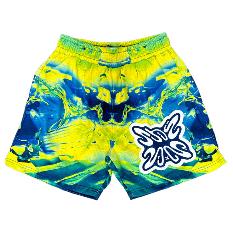 SB Studios Stain Bandz Green/Blue Mesh Shorts – StealthNY